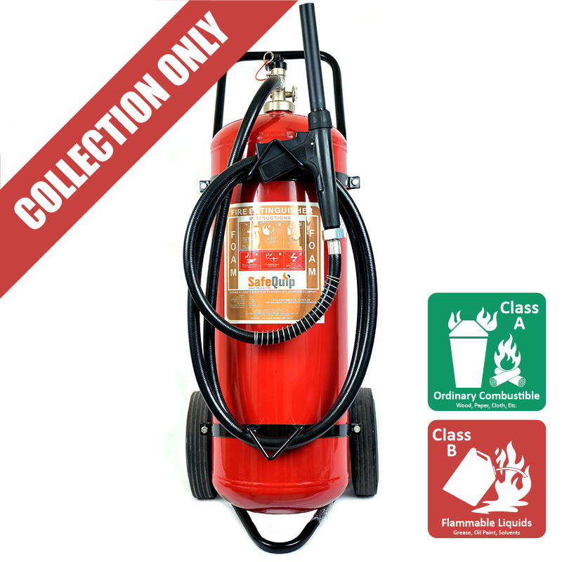 50L Foam Trolley Fire Extinguisher - Class A and Class B